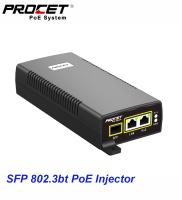 China Sfp 802.3bt 4 Pair Media Converter Poe Injector 60 Watts Power 55 Vdc 1.1 Amp for sale