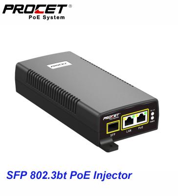 China Sfp 802.3bt 4 Pair Media Converter Poe Injector 60 Watts Power 55 Vdc 1.1 Amp for sale
