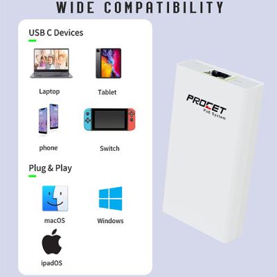 China PROCET Industrialized PoE Adapter With 100Mbps Output Speed for sale
