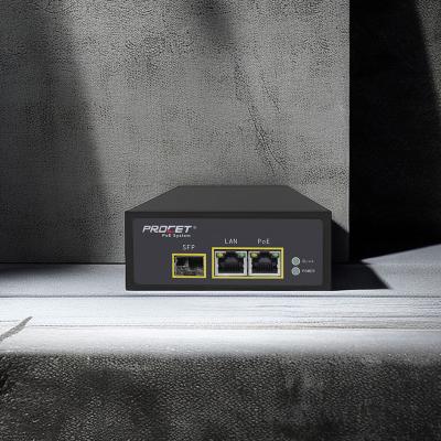 China PROCET SFP PoE Injector use for Touch Screen Kiosks with 6KV surge protection for sale