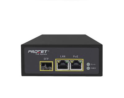 China 4KV  Indoor Fiber PoE Injector IEEE802.3bt  55Vdc for sale