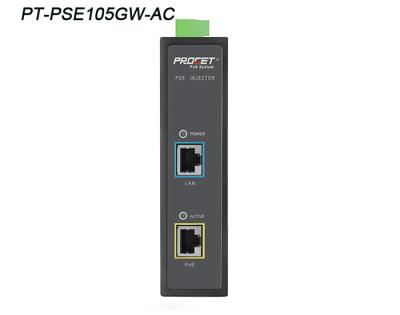 China Procet Industrial Din Rail BT PoE Injector Input 100-240Vac Output 55Vdc 1100mA for sale