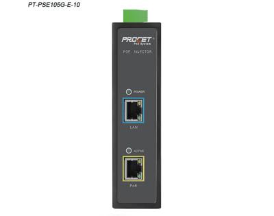 China Black IP40 1 Port 30W Midspan PoE Injector 144.5mmX95mmX35.4mm for sale