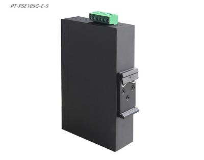 China DIN Rail Metal Single Port 5G 802.3AT PoE Injector With 2 Pair PoE for sale