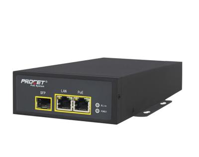 China IEEE802.3bt RoHS WEEE Fiber 95W PoE Injector Surge Protetion 4KV for sale