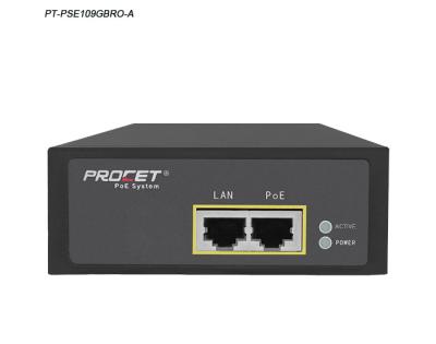 China Single Port Midspan Gigabit 4 Pair PoE Injector 95W With 6Kv Surge Protection for sale