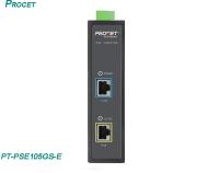 China 30W Boost Fiber SFP PoE Injector Procet DIN Rail PoE Injector 6KV Surge Protection for sale