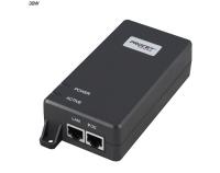 China 30W Indoor PoE Injector IEEE802.3at IP40 Fire Retardant for sale