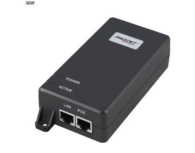 China 30W Indoor PoE Injector IEEE802.3at IP40 Fire Retardant for sale