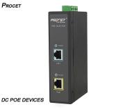 China IP40 Waterproof Case DC POE Injector Procet Industrial Fiber PoE Injector for sale