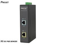 China Procet 5G Industrial Fiber PoE Injector Output 44-57Vdc With Waterproof Case for sale