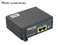 China Procet Indoor Passive 24V DC PoE Injector 30W 1250mA for sale