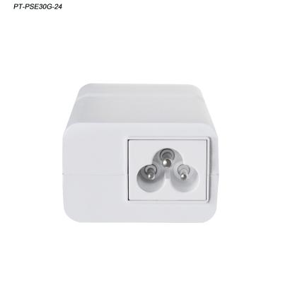 China 30w Output 802.3at Poe Injector 24vdc 1.25a Passive 10/100 Base-T for sale