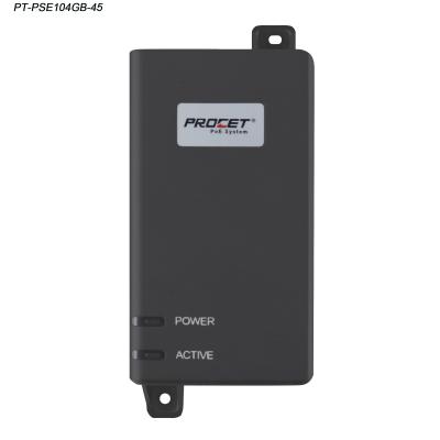 China 1 Port Gigabit 802.3 Bt Poe++ Injector 45w 55vdc 0.82a Output for sale