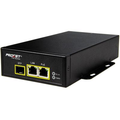 China Industrial Ip20 Poe Fiber Media Converter High Impact Metal Case Ieee802.3bt Standard for sale