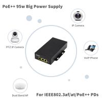China Gigabit Poe Media Converter Sfp Uplink To Poe++ 95 Watts Enable Distance for sale
