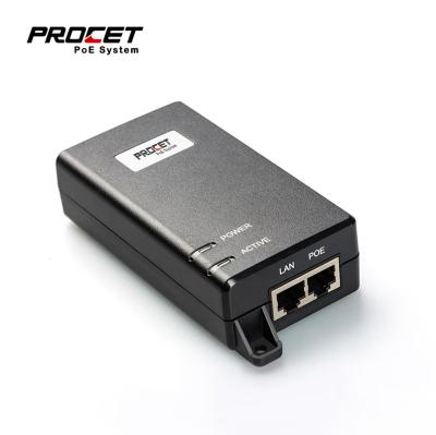 China 30w Ieee 802.3at Poe Injector Surge Protection Single Port Converter for sale