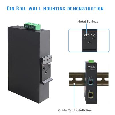China Industrial Scale 30w Dc Input Poe Injector Din Rail Rj45 For Network Camera for sale