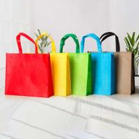 China Eco-Friendly Recyclable Tote Bags Reusable Fabric Shopping Bag PP Laminated Non-Woven Material Custom Printed Logo for Grocery for sale