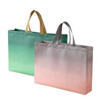 China Wholesale Price Custom Printed Recycle Reusable Holographic Silver PP Laminated Non Woven Tote Shopping Bag for sale