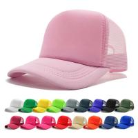 China Custom Logo Embroidery Trucker Hat Baseball Caps Manufacturer Wholesale Sports Running Blank 5 Panel Foam Mesh for sale