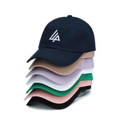 China Luxury 6 Panel Black Blank Cotton Unstructured Baseball Dad Hats Caps Sports Plain With Custom Embroidery Logo for Man Women for sale