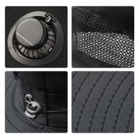 China Outdoor Work Cap Solar Powered Fan Hat Sun Hat Cooling Hat Wide Brim for Outdoor for sale