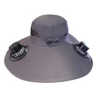 China Hot Sale Waterproof  Camping Fishing Solar Panel Hats Cooling Solar Powered Fan Hat for sale