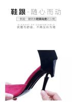 China Women's foldable High Heels with Square Pointed Metal Buckle Casual Comfortable PU Insole Anti-Slippery Light Weight for sale