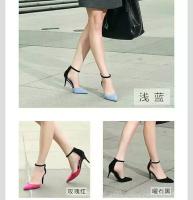 China 2025 OEM Direct Hot Selling Women's Fashion Luxury Authentic Black Genuine Leather Design Brand Thick folding High Heels for sale
