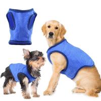 China Spring Summer Dogs Cooling Harness Coat Clothes Ice Shreds Material With Traction Rope Pet Cooling Vest Jacket for Dogs for sale