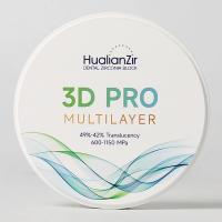 China 3D PRO Dental Multilayer Zirconia Block 10mm-30mm Thickness High Flexural Strength for sale