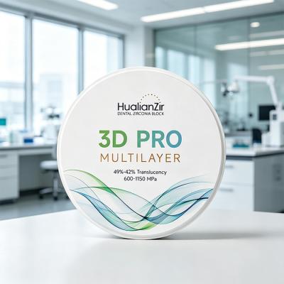 China Multilayer Dental Zirconia Milling Discs High Translucency Zirconia Block 3D Pro for sale