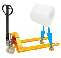 China 80x70mm Nylon Load Wheels High Capacity White Pallet Jack Wheels With Bearings for sale