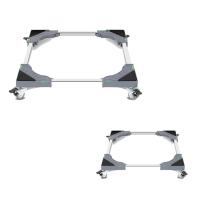China Square Shape Size Adjustable Rolling Refrigerator Base Stands With Four Twin Wheel Casters Factory China for sale