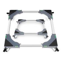 China Square Shape Size Adjustable Rolling Refrigerator Base Stands With Four Twin Wheel Casters Factory China for sale