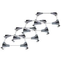China Square Shape Size Adjustable Rolling Refrigerator Base Stands With Four Twin Wheel Casters Factory China for sale