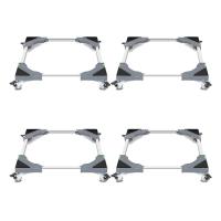 China Square Shape Size Adjustable Rolling Refrigerator Base Stands With Four Twin Wheel Casters Factory China for sale