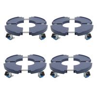 China Round Shape Size Adjustable Lockable Moving Plant Stands With Wheels Factory Sale for sale