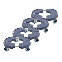 China Round Shape Size Adjustable Lockable Moving Plant Stands With Wheels Factory Sale for sale
