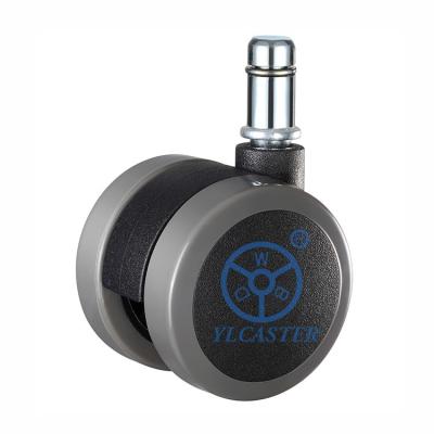 China M11x22mm Grip Ring Stem Office Chair Casters Floor - Protecting Pu Green Wheels Soft for sale