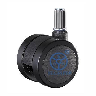 China M11x21mm Insert Stem Soft Wheel Black Pu Silent Office Chair Casters for sale