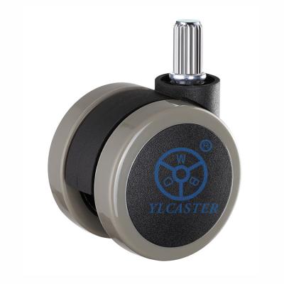 China twin wheel swivel casters M11x21mm Insert Stem Casters For Office Chairs for sale
