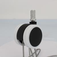 China 11x21mm Insert Stem Chair Casters Soft Wheel Black Double Wheel Casters For Furniture China for sale