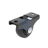 China 32mm Furniture Casters Electrophoretic Bracket Black TPR Silent Non Rotating Casters for sale