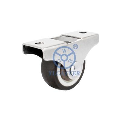 China 1.2 Inch Silent Non Rotating Rigid TPR Casters For Small Pulleys for sale