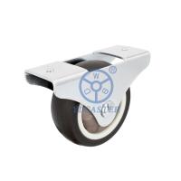 China 2 Inch Ball Bearing Fixed Casters TPR Low Profile Furniture Wheels For Home Appliances for sale