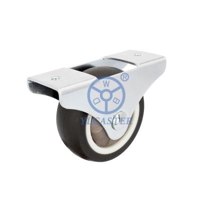 China 2 Inch Ball Bearing Fixed Casters TPR Low Profile Furniture Wheels For Home Appliances for sale