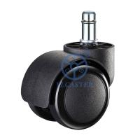 China M10 Grip Ring Stem Black Furniture Wheels Solid Nylon Chair Casters for sale