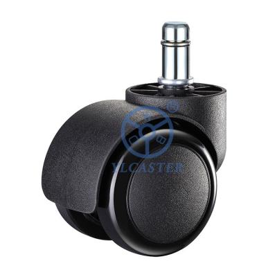 China M10 Grip Ring Stem Black Furniture Wheels Solid Nylon Chair Casters for sale